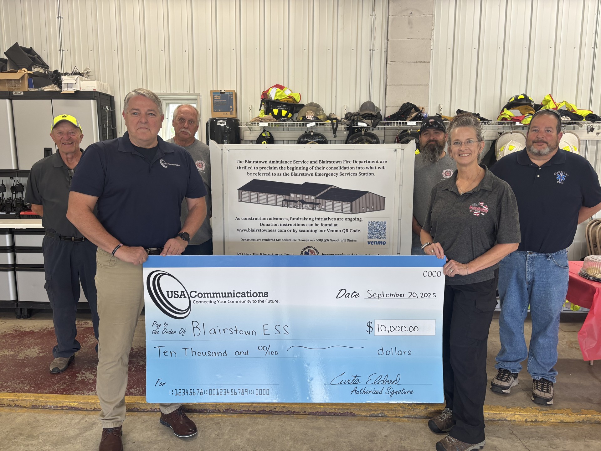 Supporting Blairstown Emergency Services Station - USA Communications